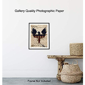 American Pride Dictionary Wall Art - 8X10 US Constitution Poster for Office or Home Decor - Patriotic Gift for Americana Fans - Vintage Decoration - Memorial, Veterans Day or 4th of July Print