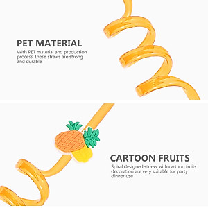 Kichvoe 12pcs Fruit Shaped Straw Small Favor Bags Hey Bear Sensory Fruit Birthday Decorations Crazy Silly Straw Plastic Drinking Straws Bar Straws The Pet Decorate Strawberry Travel