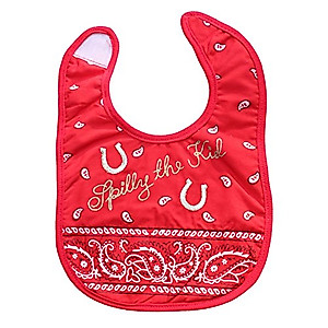 4Rodeo Western Bandana Spilly The Kid Baby Infant Bib (Red)