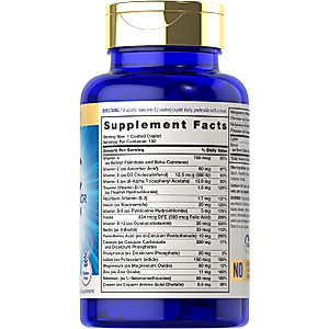 Carlyle Senior Multivitamin for Over 60 | 100 Caplets | with Lutein & Lycopene | ABC Advanced Supplement for Men and Women | Non-GMO, Gluten Free