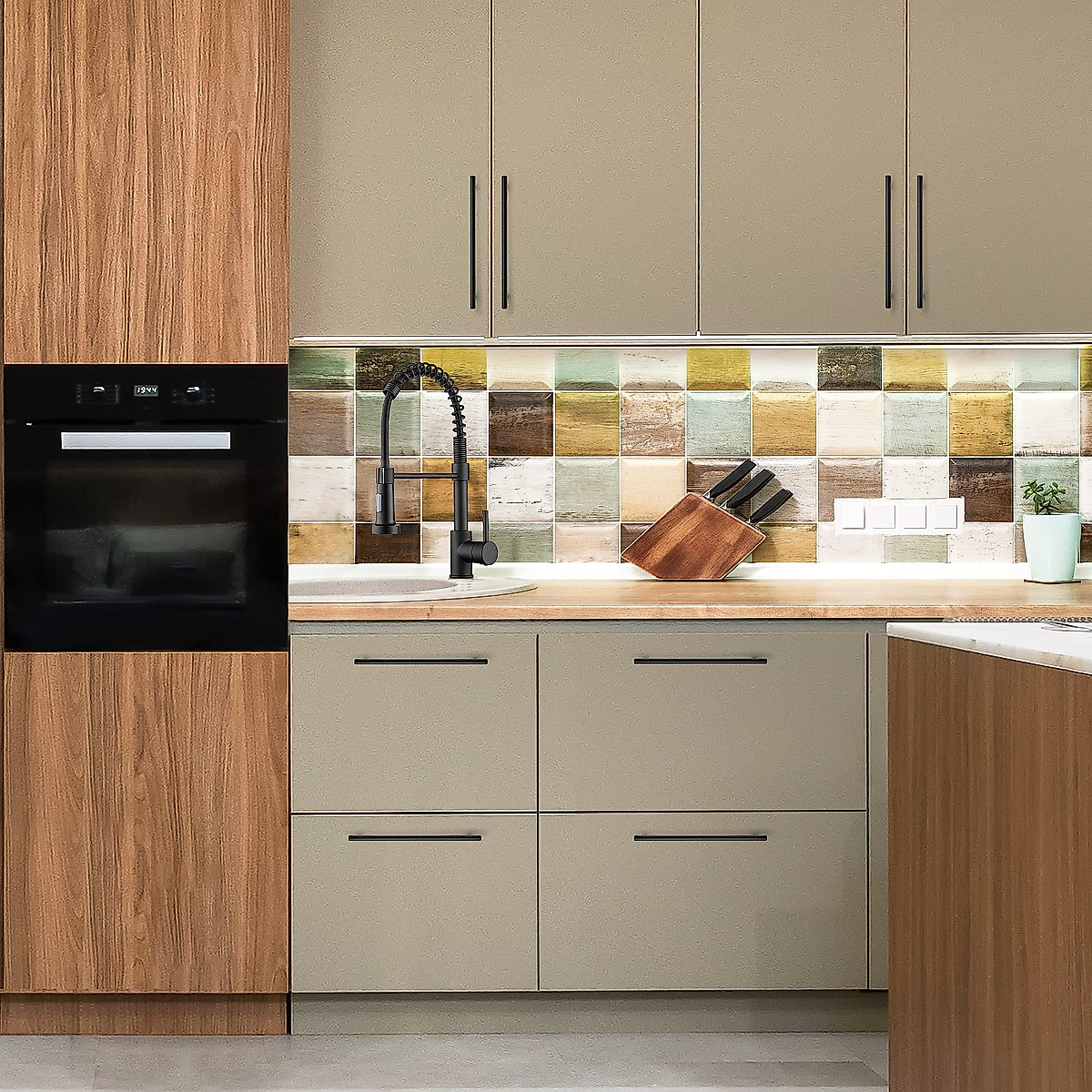 Ravinte 10 Inch Cabinet Handles Matte Black Drawer Pulls Stainless Steel Kitchen Cabinet Hardware Cabinet Pulls 10" Length,7-1/2" Hole Center|1 Pack