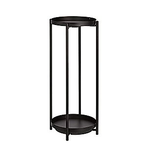Amazon Basics Round Plant Stand, Black