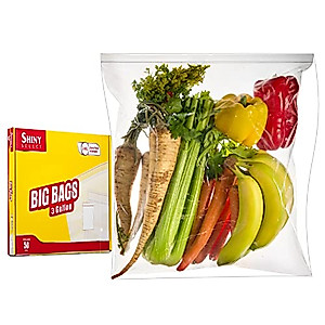 [ PACK OF 50 ] X-Large 3 Gallon Food Storage Bags for Freezer, Meat, Space Organization, Packing, Lunch, or Travels
