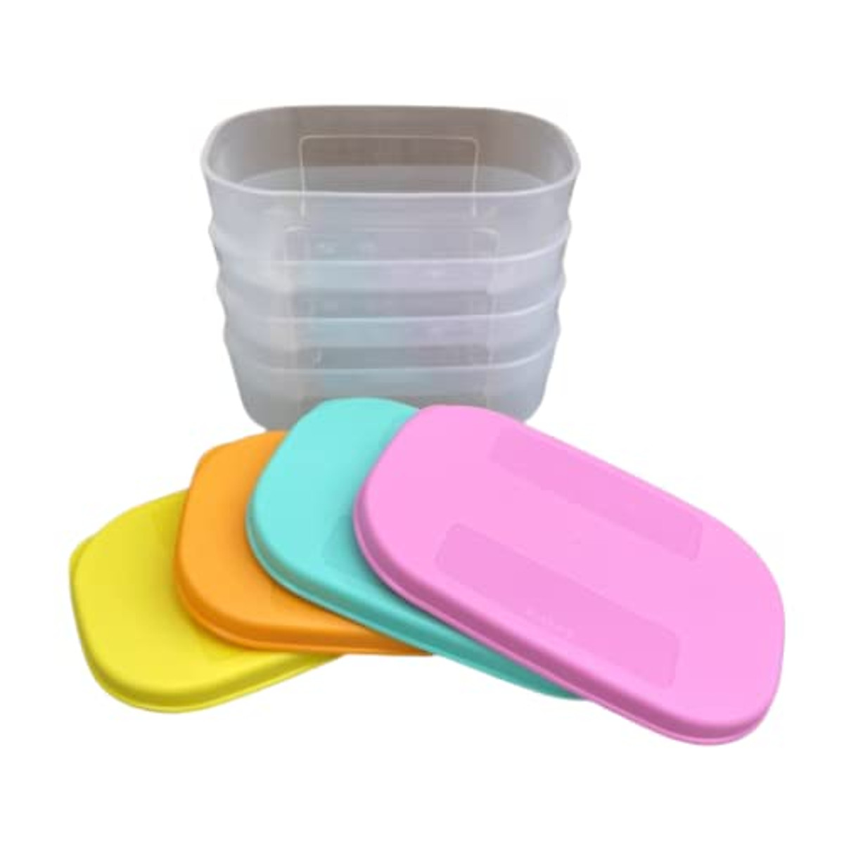 Tupperware Mini Freezer Mates Container 140ml Multi Color Seals Set of 4