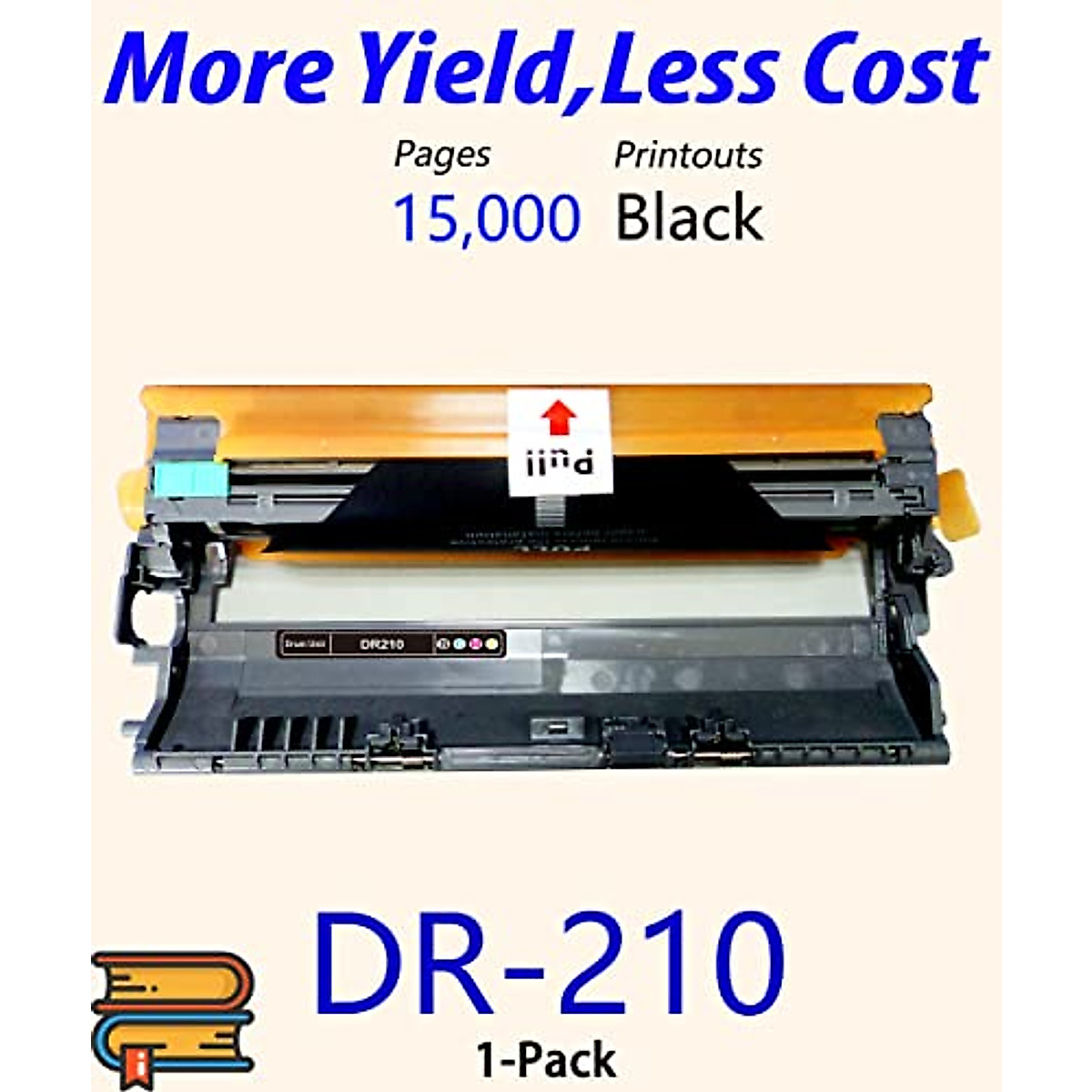 1-Pack ColorPrint Compatible DR210 Drum Unit Replacement for Brother DR210CL DR-210CL DR-210 Imaging Used for TN210 TN-210 Toner MFC-9010CN MFC-9120CN MFC-9320CW HL-3070CW HL-3040CN Laser Printer