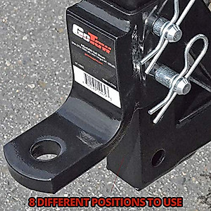 10" Adjustable Ball Mount Raise Drop Hitch Fits 2" Receiver 8 Position 5000lb GWT