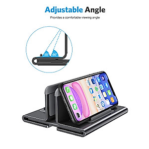 OMOTON Upgraded Laptop Vertical Stand, 3-in-1 Laptop Holder Dock with Sturdy Silicone Pads for Ultra Protection, Suitable for iPhone/iPad/MackBook Pro/Surface/Samsung/Android Tablets, Black