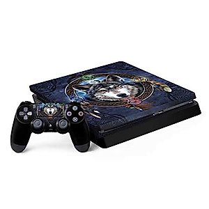 Skinit Decal Gaming Skin Compatible with PS4 Slim Bundle - Officially Licensed Tate and Co. Wolf Symbols Design