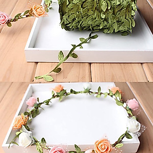 Kuinayouyi Artificial Vines 40 M Fake Hanging Plants Silk Ivy Artificial Leaf Garlands Simulation Foliage Rattan Green Leaves Decorative Home Wall Garden Wedding Party Wreaths Decor