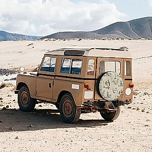 Squirrels Background Print Spare Tire Cover Funny Wheel Covers Waterproof Dust-Proof Wheel Protectors Fit for Trailer SUV Truck Camper 14 Inch