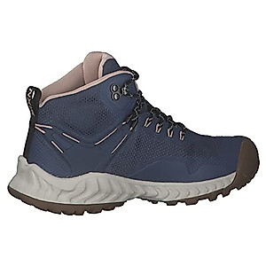 KEEN Women's NXIS Evo Mid Height Waterproof Fast Packing Hiking Boots, Vintage Indigo/Harbor Gray, 8.5