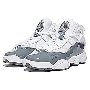 Jordan Boy's 6 Rings (Big Kid) White/Cool Grey/White 4 Big Kid M