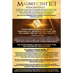 Magnificent 101 Large 23" x 17" Feng Shui Vision Board Kit | Create a Board of Your Ambitions & Turn Your Dreams into Reality by Visualizing & Manifesting Those Life Goals | Gift for Women