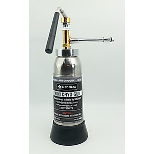 MEDINZA Mini Cryo Can For Dermatology Empty Cryo Liquid Nitrogen Sprayer With Different 5 Probes and Carry Bag