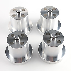 HLBTK Jack Pads Floor Aluminum Jack Lifting Jack Lift Point Adapter with Storage Case Fit for Rivian R1T R1S 4Packs