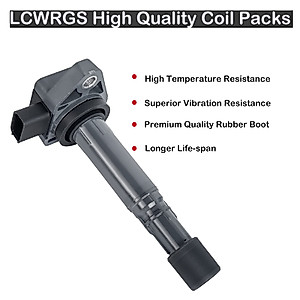 Set of 6 Ignition Coil Pack for 3.5 3.7 V6 Acura MDX Honda Ridgeline Pilot Saturn vue 2001 2002 2003 2004 2005 2006 2007 2008 2009 Coils Replaces# UF400 UF512 C1460