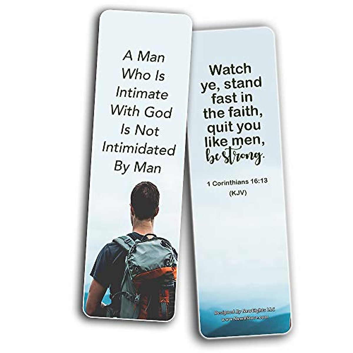 Popular Bible Verses for Men Bookmarks KJV (30-Pack) - Christian Gifts for Men Church Supplies Encouragement