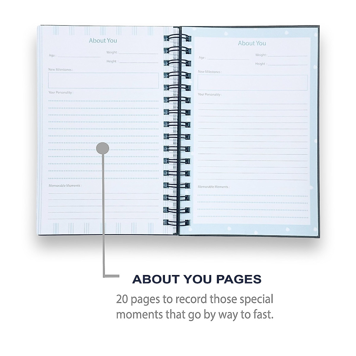 Baby’s Daily Log, Planner and Keepsake Journal- Track Feedings, Sleeping Schedules, Memorable Moments, Milestones by Kahootie Co (Brown)