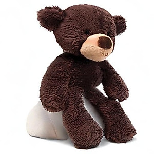 GUND Fuzzy Teddy Bear, Premium Stuffed Animal for Ages 1 and Up, Chocolate Brown, 13.5”