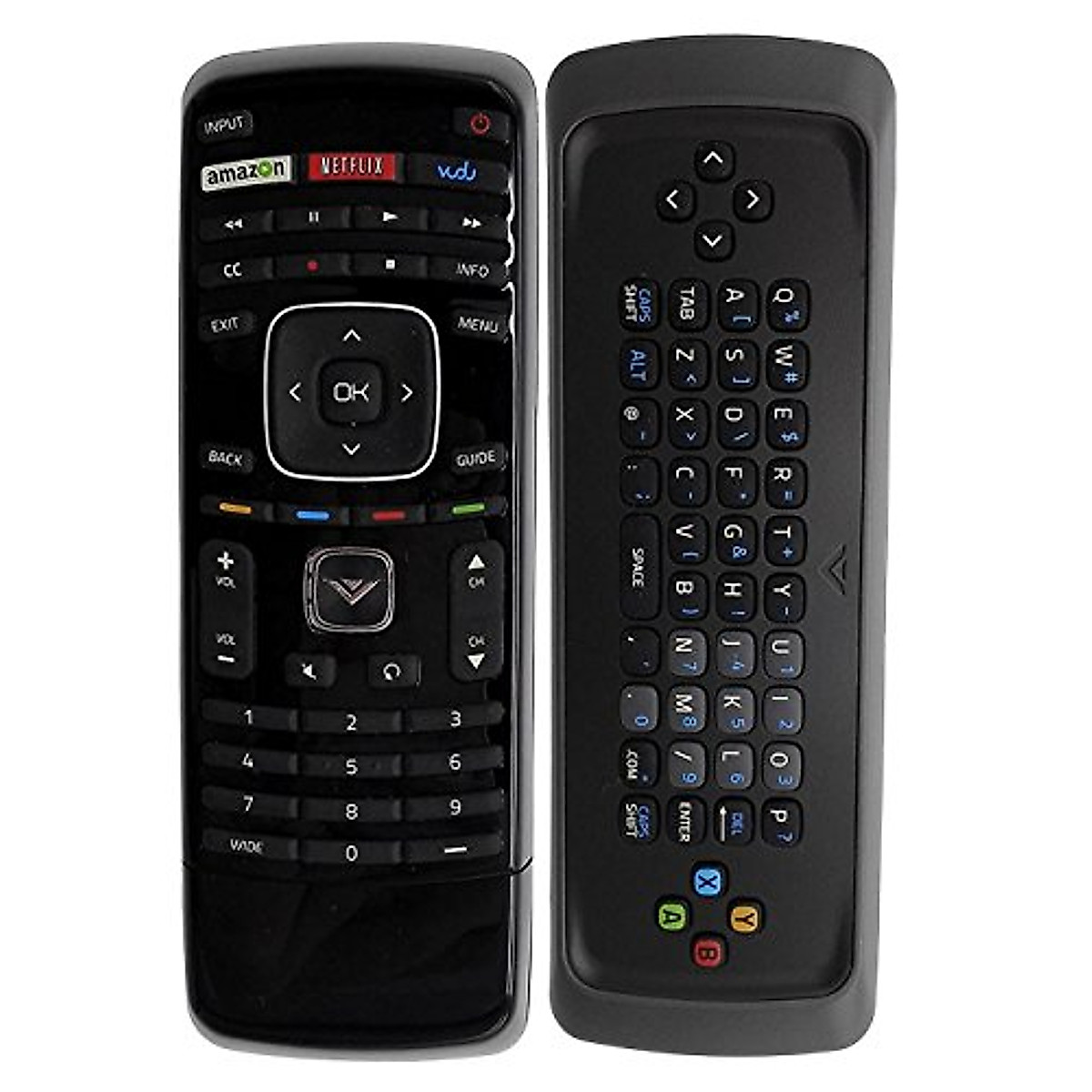 Universal XRT300 Remote Control with Keyboard Replacement for All Vizio TV M320SR M420SR M470NV M550NV M470VSE M650VSE M550VSE M3D460SR E3D320VX D500I-B1 D650I-B2 E231I-B1 with Amazon Netflix Vudu app