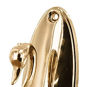 OULII Metal Wall Hook Curtain Drapery Holdbacks Coat Hat Hook Set of 2 (Golden Swan)