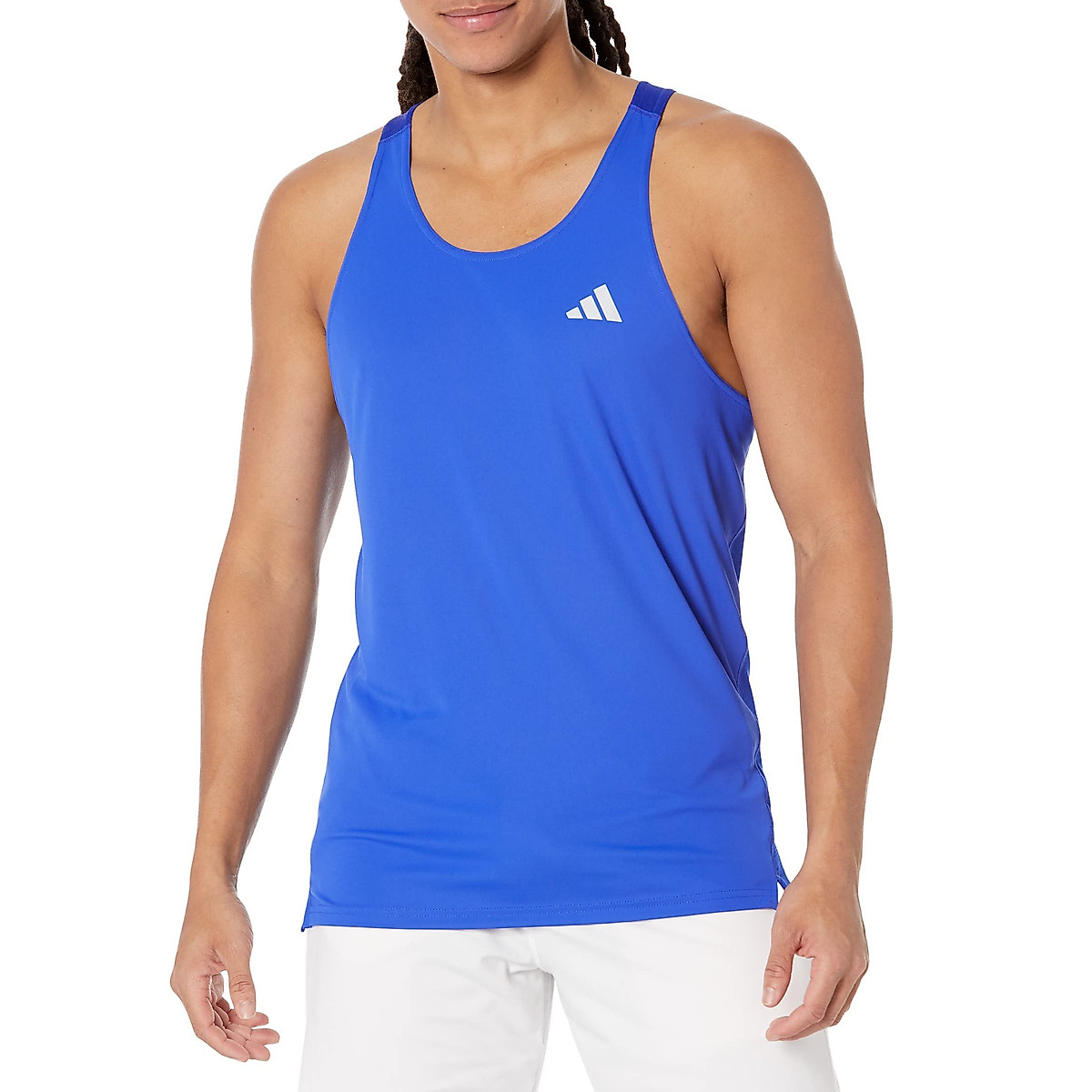 adidas Men's Own The Run Singlet, Lucid Blue, Large