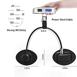 Refrigerator Lock, Childproof Fridge Lock with Magnetic- Strong 3M Adhesives and Cable, Super Convenience (Black)