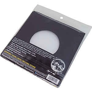 (25) Super Heavyweight Polylined Black Paper Inner Sleeves for 7" Records - Archival Quality, Acid-Free, Static-Free - Premium Protection