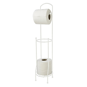 Home Basics Toilet Tissue Organizer, White