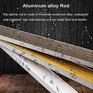 Wardrobe Rod Metal Hanging Pole, Bedroom Closet Garment Bar with Screws Kit, 40/50 / 60/70 / 80/100 / 120/150 cm Long (Color : Black, Size : 120cm/47.2 in)