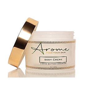 Arome Body Crème (8oz) - Cocoa Butter Cashmere - Treat Dry Skin, Improves Elasticity - Body Moisturizer - Pack of 1