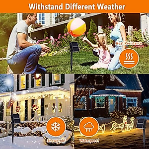 GLSbuld Solar String Lights Outdoor,2-Pack 66FT 200 LED Halloween Lights with 8 Modes, Solar Fairy Lights for Christmas Party Indoor Patio Yard Trees Wedding(Warm White)