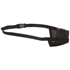 PetSafe Dog Muzzle - Large, Black - Comfortable Padding - Adjustable Sizing for Small, Medium and Large Dogs - Prevents Biting - Allows Room to Pant - Perfect for Visits to The Vet or Groomer