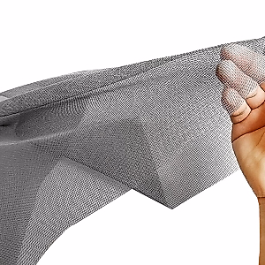 Senneny 59" x 106" Adjustable Window Screens, DIY Custom Fiberglass Screen Mesh, Window Screen Replacement for Windows Doors and Patio Screens, Premium Pet Screen (59" x 106", Grey)