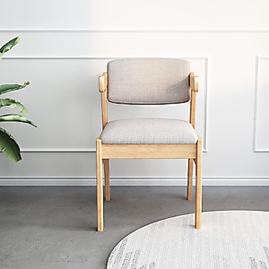 BALANBO Kids Study Chair Rubber Wood Height Adjustable Dining Chair/Office Chair/Leisure Chair（Nature）