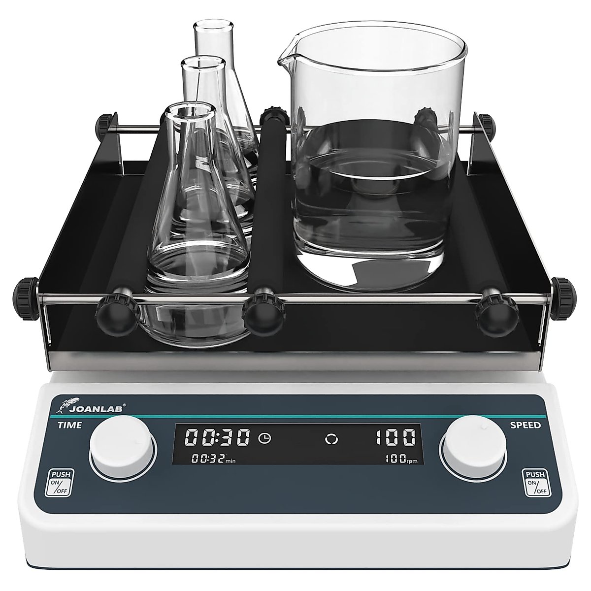 JOANLAB Lab Orbital Shaker Mixer 40-200rpm Adjustable, Timed and Continuous Modes,Digital Orbital Rotator Shaker (OS-20PRO)