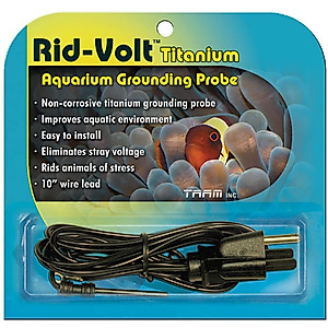 Professional Rid-Volt Submersible Titanium Grounding Ground Probe with Suction Mount for Aquarium Fish Tank