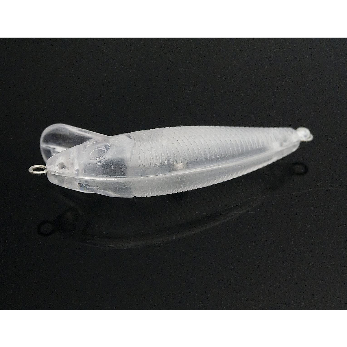 HTHYLURE 10PCS Unpainted Lure Blanks 3.74g 5.7cm with 5mm Free Fishing Eye Crankbait Baits Simulation Blank Body Clear Hard Baits Trout Salmon Minnow Lure Popper Lures Topwater Freshwater 5mm 8043