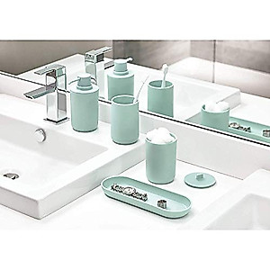 iDesign Cade Bathroom Accessories, 15.5 cm x 13.1 cm x 13.7 cm, Soft Aqua
