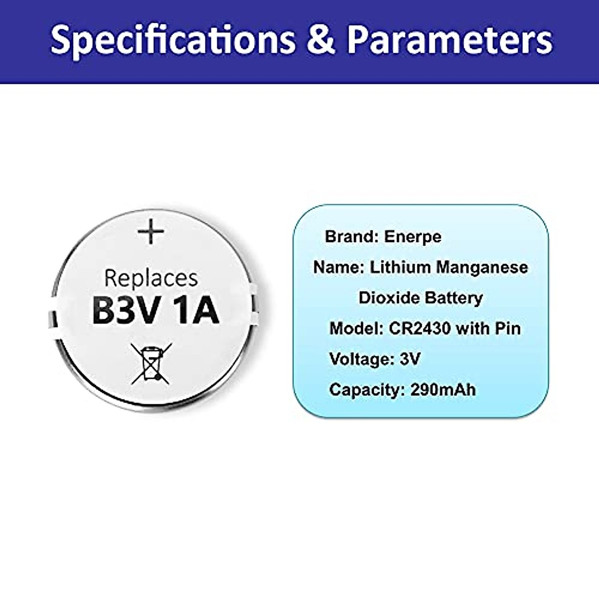 Enerpe B3V 1A Replacement Battery High Capacity Compatible with High Tech Electronic Collars of MS-4 and MS-5 Pack of 12