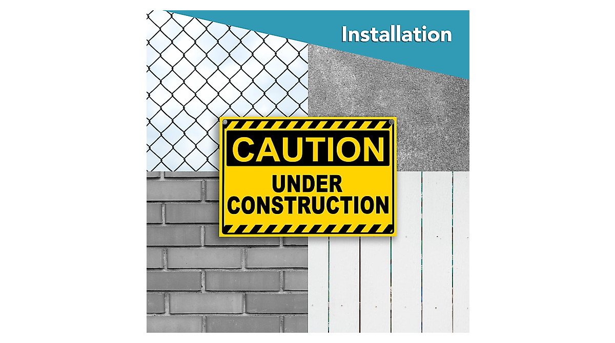 Caution Under Construction Signs - 2 PC Pack