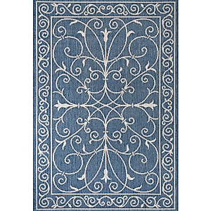 nuLOOM Kathleen Traditional Indoor/Outdoor Area Rug, 8x11, Blue