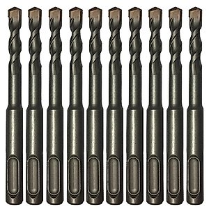 10PC, 5/16" X4",SDS Plus Rotary Hammer Concrete Masonry