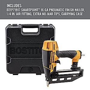 BOSTITCH Finish Nailer Kit, 16GA, Smart Point, Pneumatic (BTFP71917)