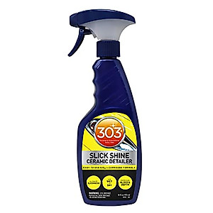 303 (30265 Slick Shine Ceramic Detailer - SiO2 and Carnauba Infused Ceramic Coating - Premium Ceramic Detailing Spray - Increases Shine and Gloss - Works on Paint, Glass, and Wheels - 16Oz