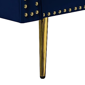 Eafurn Sectional Sleeper, 900 LB Heavy Duty 107 inch 3 Seater L Shaped Sofa Chaise,Velvet Futon Couch Modern Day Bed W/Nail Head Trim for Living Room Small Spaces, Navy Blue