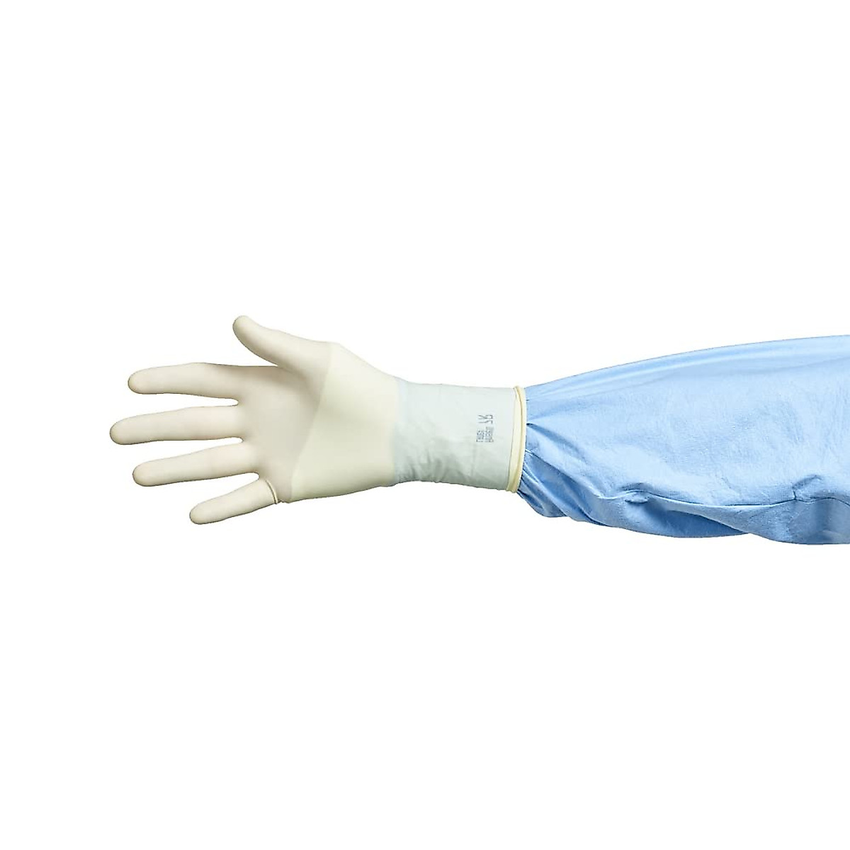 HALYARD Surgical Gloves Latex Sterile Individually Wrapped Pairs Powder Free Medical Disposable Gloves, 8.7 mil, Size 5.5 XS, Cream, SGL65055 (Box of 50 Pairs - 100 Total)
