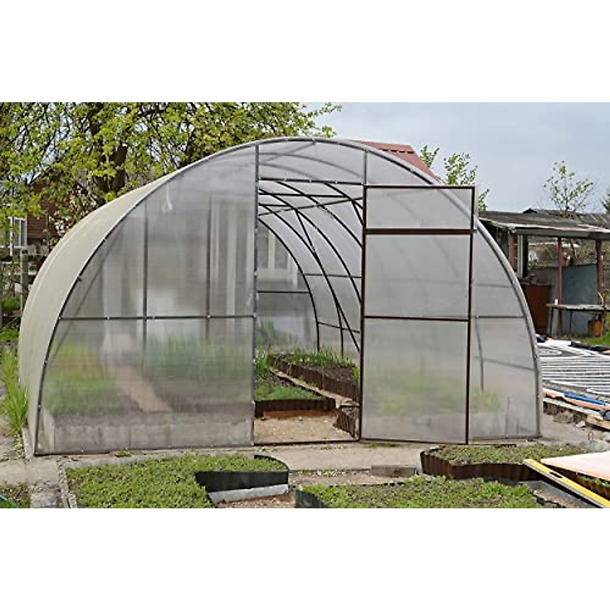 (Pack of 6) 24" x 48" 8mm Clear Twin Wall Polycarbonate Panels, Cold-Flexible, Clear, Strong Impact and Shatterproof - All-Weather Outdoor Garden and Greenhouse Covering…