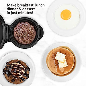 Nostalgia MyMini Personal Electric Griddle, Nonstick Griddle Perfect for Keto & Low-Carb Diets, Eggs, Omelets, Pancakes, Breakfast Sandwiches, Orange