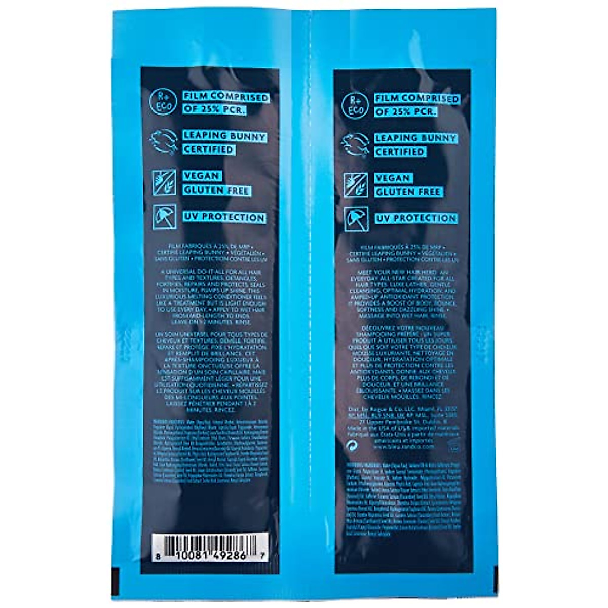 R+Co BLEU Essential Shampoo + Conditioner Tandem Packette | Hydrates + Smoothes + Nourishes Hair | Vegan, Sustainable + Cruelty-Free | 14ml